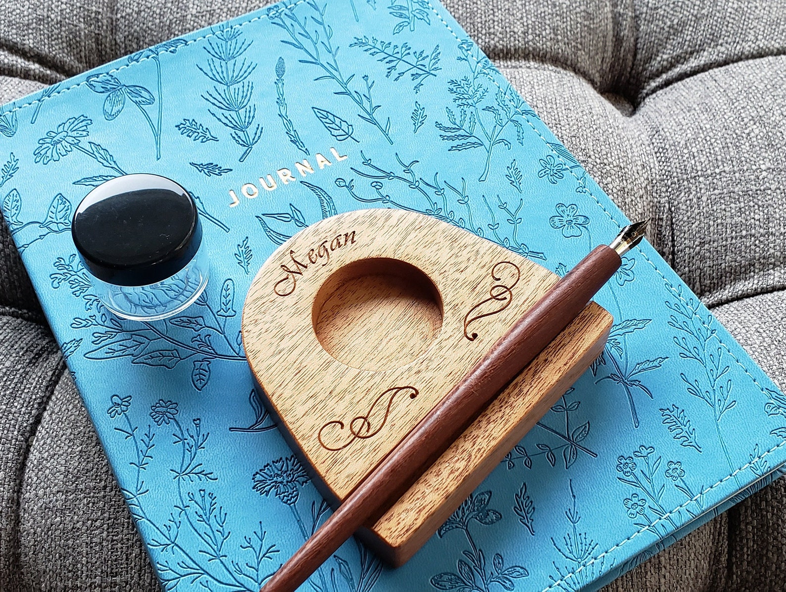 Personalized Calligraphy Inkwell and Pen Holder Great Gift - Etsy