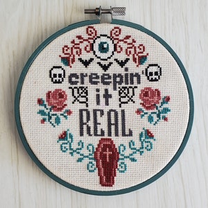 PATTERN! 'creepin It Real' Special Edition Halloween! Cross Stitch ...