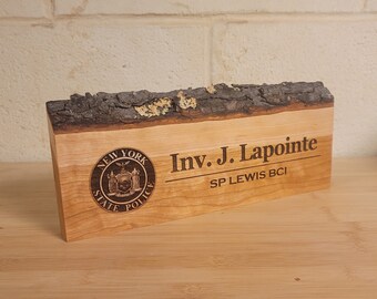 Engraved Wood Name Plate - Etsy