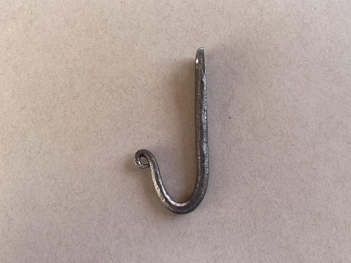 Hand Forged Hook - Medium Duty - Rustic Blacksmith Creation - Etsy