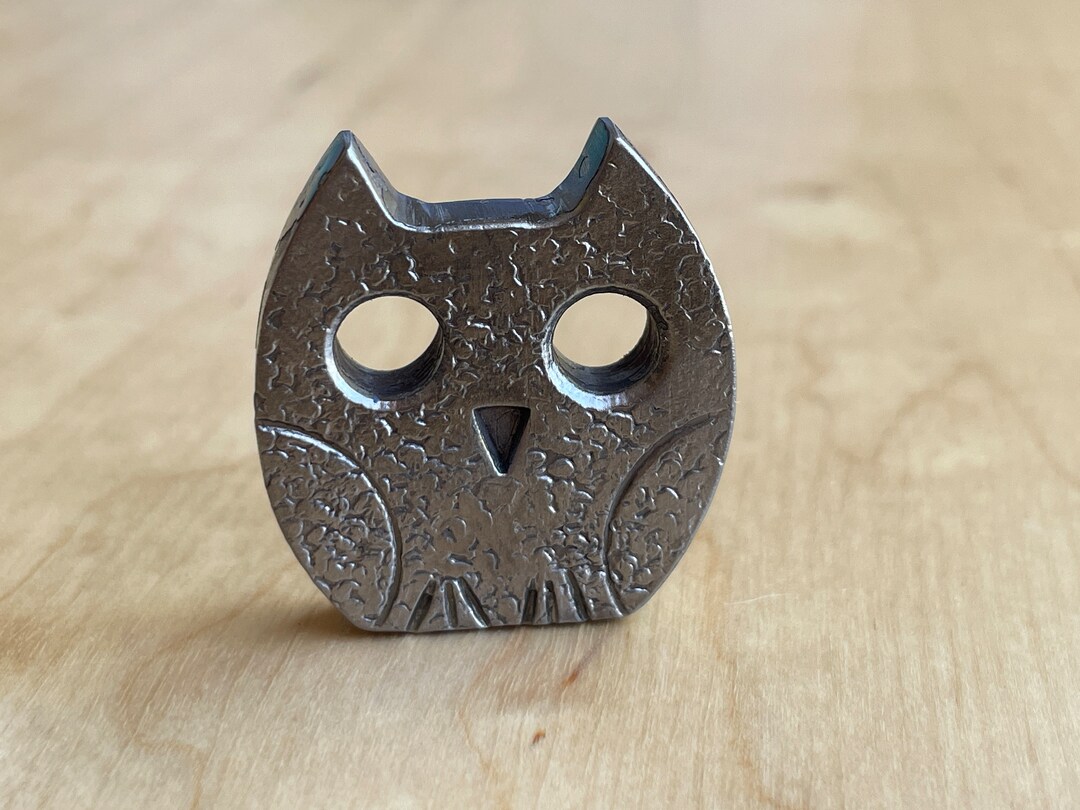 Handmade Owl and Cat Fidget Toy Coin- Forged From Steel - Etsy