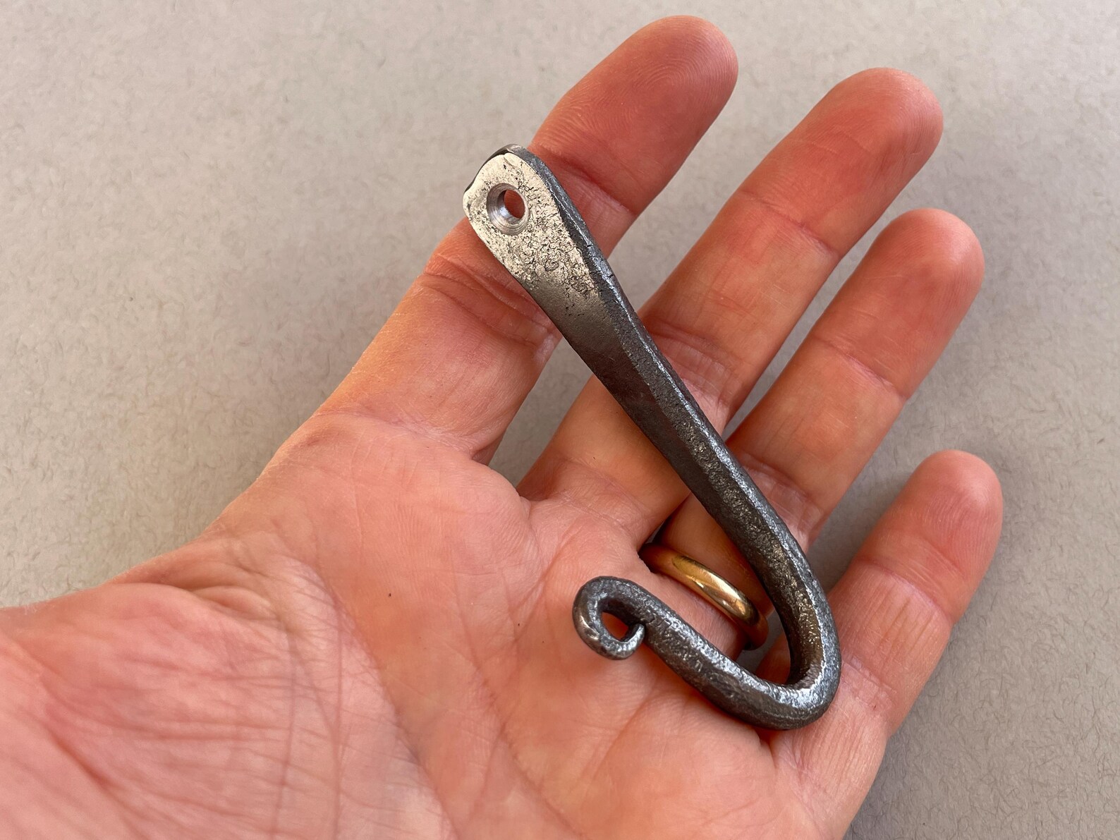 Hand Forged Hook - Medium Duty - Rustic Blacksmith Creation - Etsy