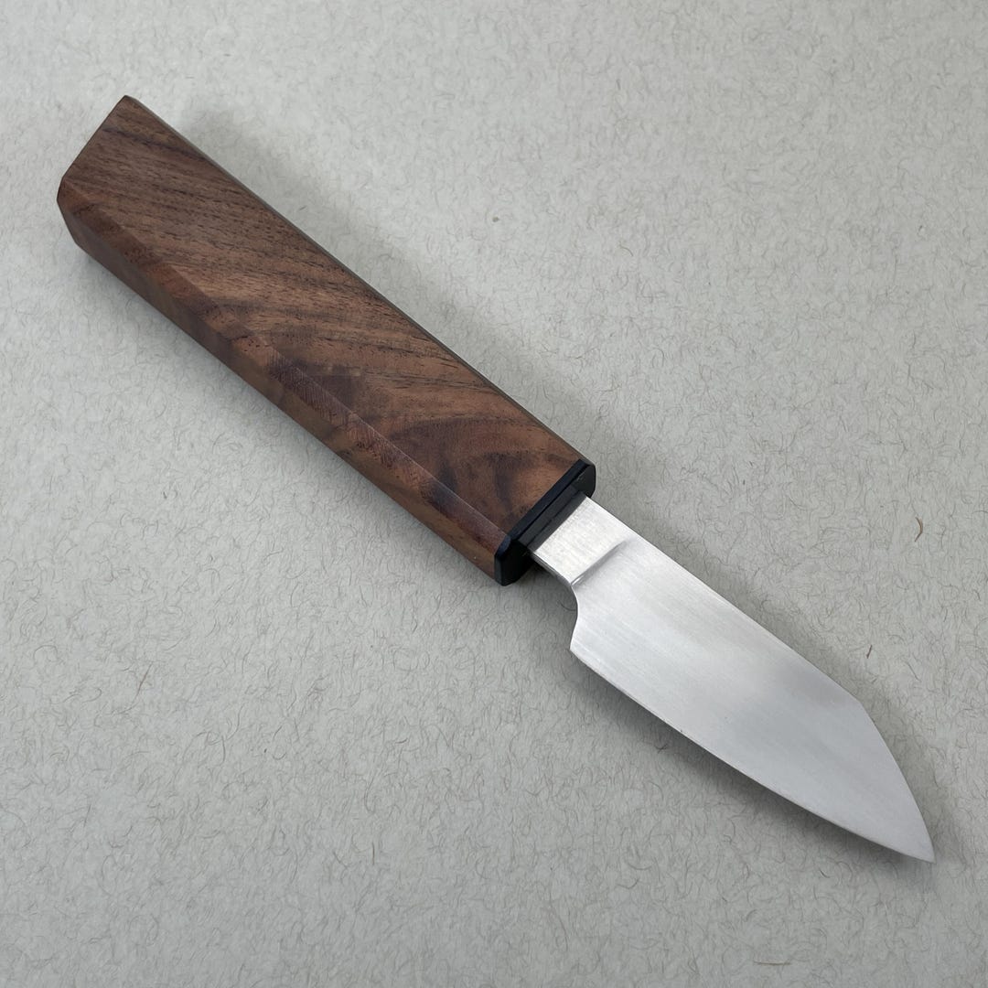 Handmade Kitchen Paring Knife - Stainless Steel With Walnut Handle - Etsy