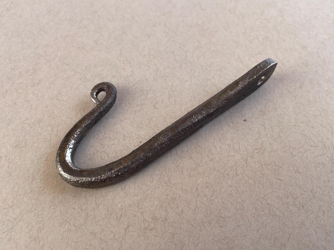 Hand Forged Hook - Medium Duty - Rustic Blacksmith Creation - Etsy