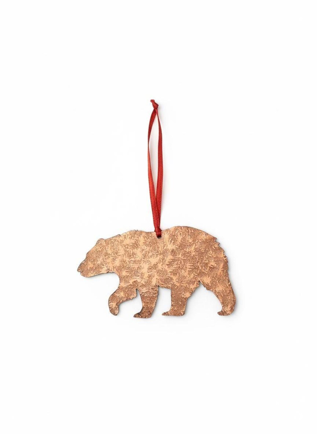 Hammered Copper Bear Christmas Ornament – Rustic Cabin Decor - Etsy