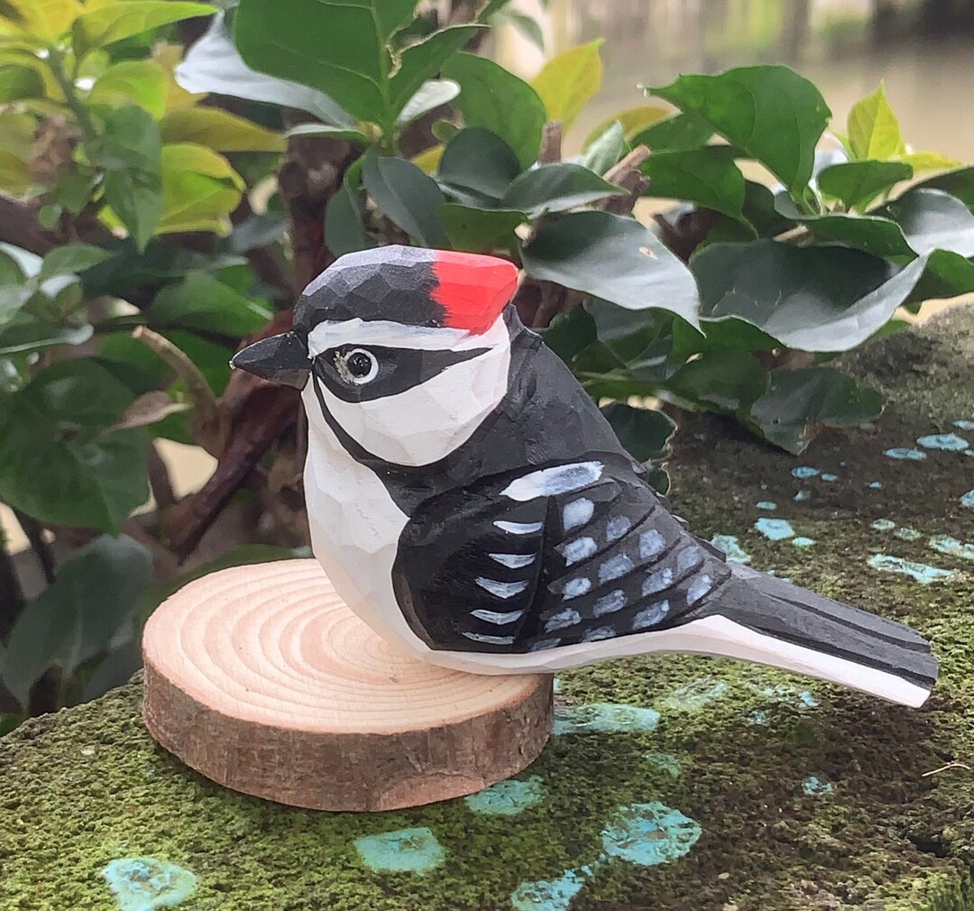 Wood Carving Bird Statue,wooden Swallow Ornament,hand Painted Swallow ...