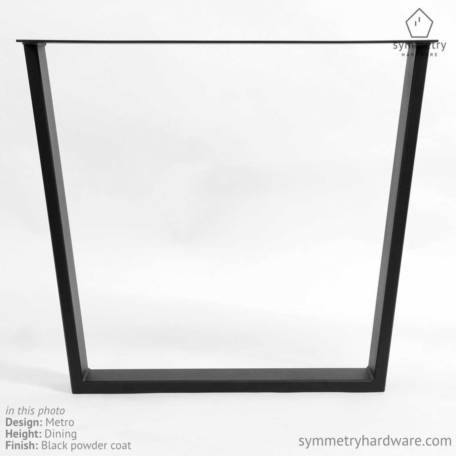 The 'metro' Metal Table Leg: MATTE BLACK, Dining Coffee or Bar Table ...