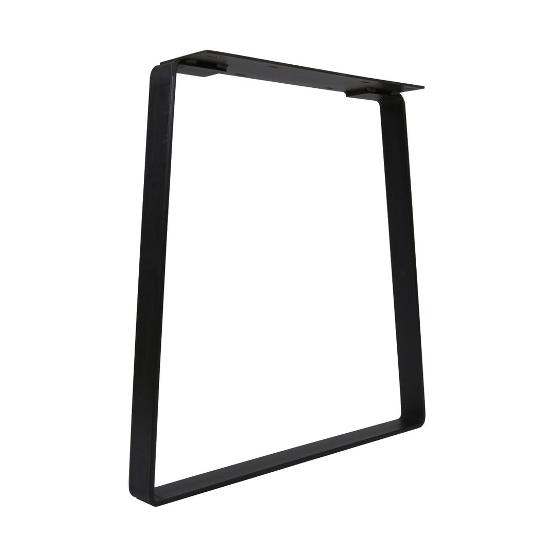 The 'big Bell' Flat Bar Steel Table Leg: MATTE BLACK Powder Coat ...