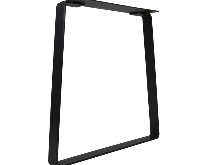 The 'big Bell' Flat Bar Steel Table Leg: MATTE BLACK Powder Coat ...