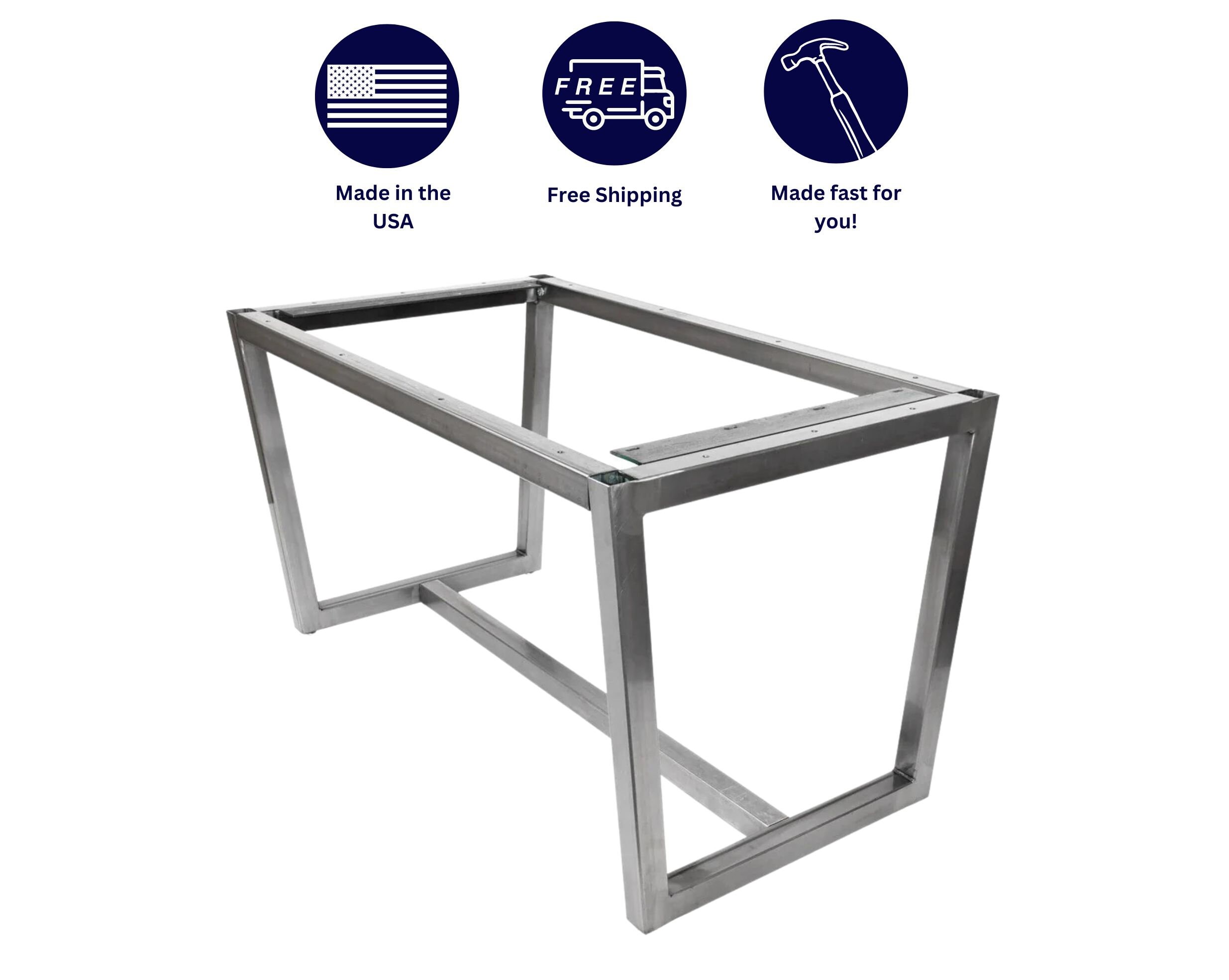 The 'villa' Full Frame Metal Table Base, Steel Dining or Bar Table Legs ...