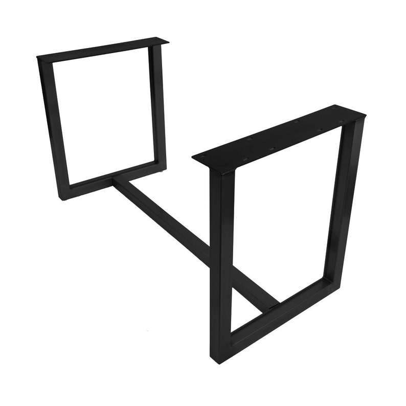 The 'gemini' Metal Table Base: MATTE BLACK, Steel Table Legs for Dining ...