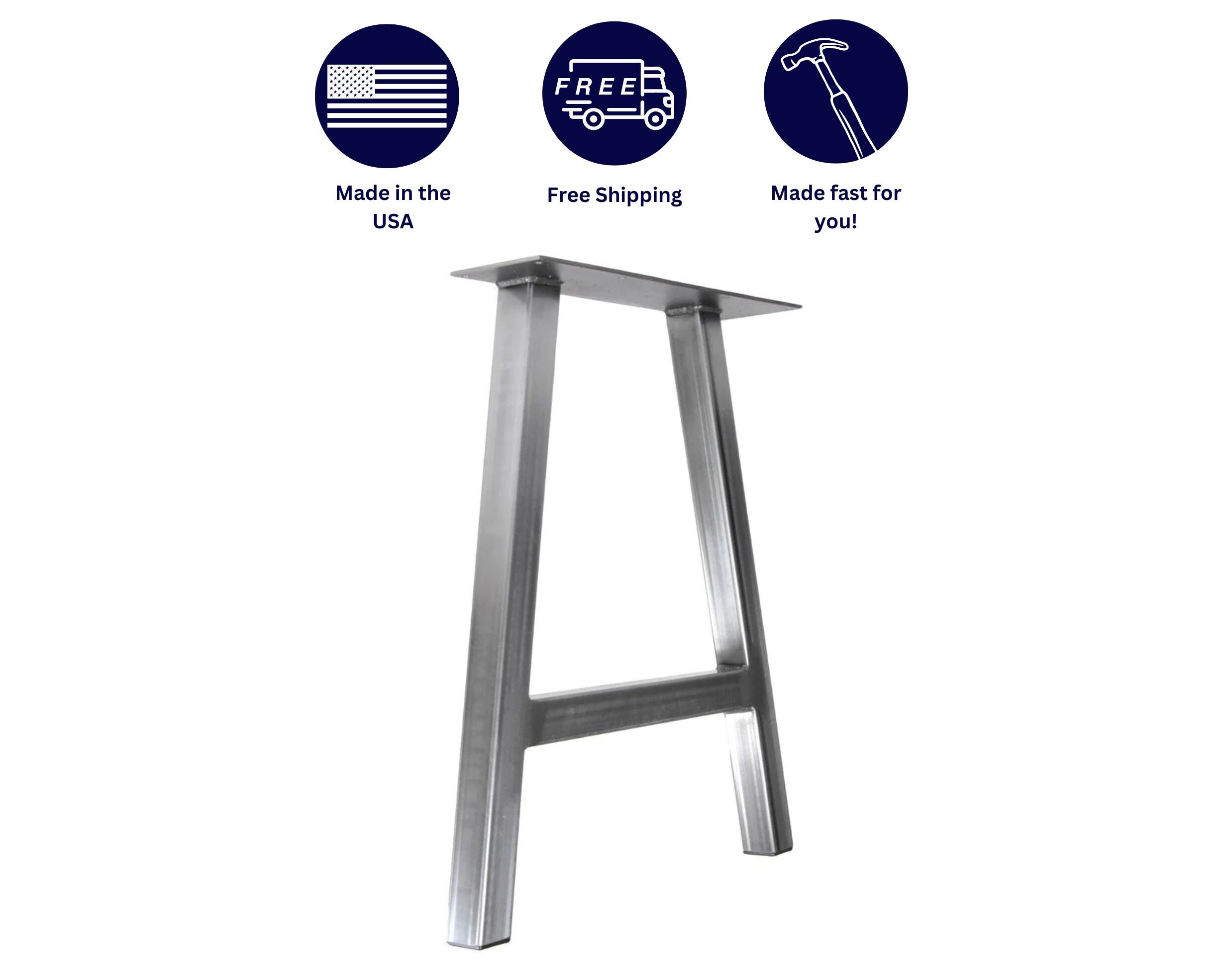 The 'a-frame' Metal Table Leg: MATTE BLACK, Dining, Bar or Coffee Steel ...