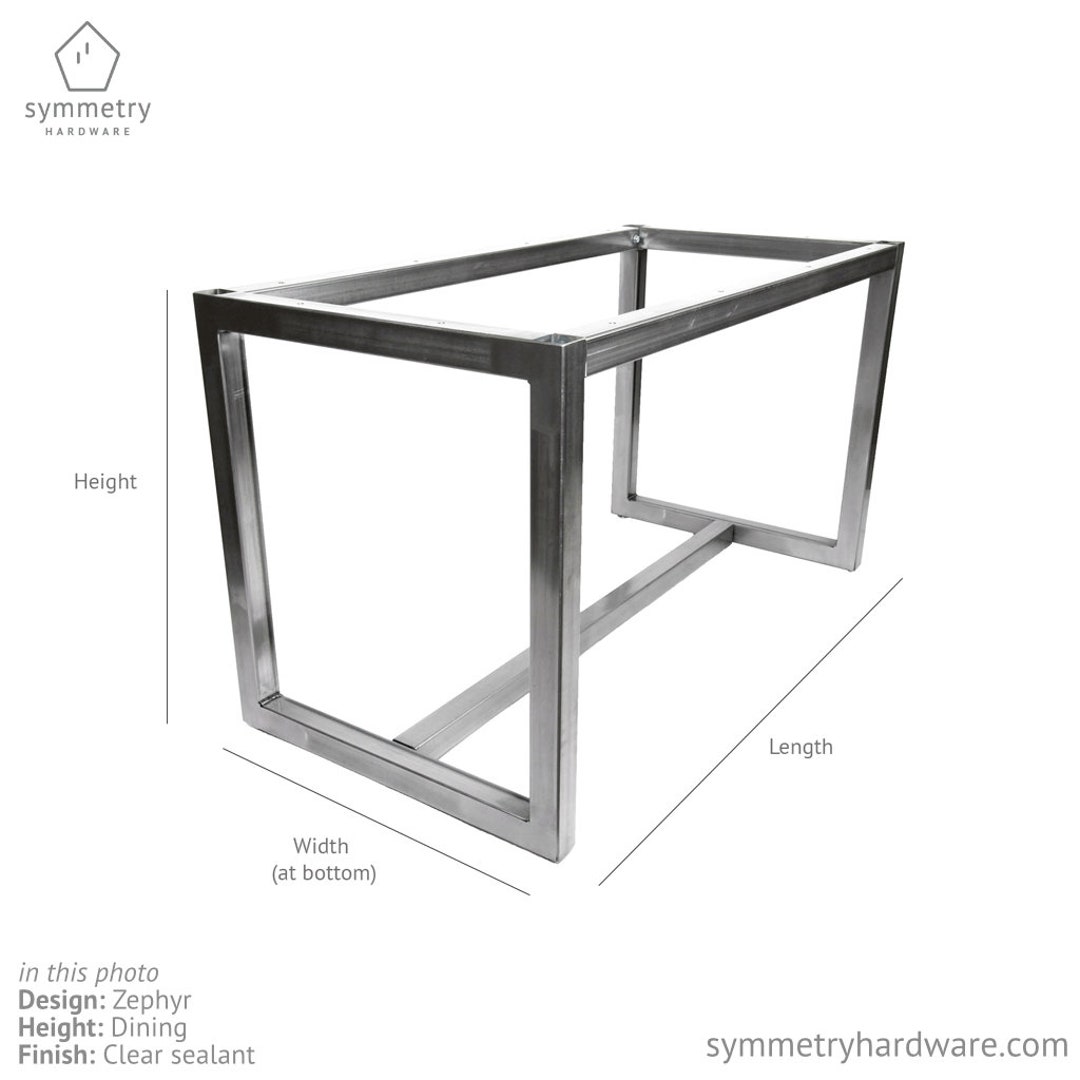 The 'zephyr' Full Frame Metal Table Base Dining - Etsy