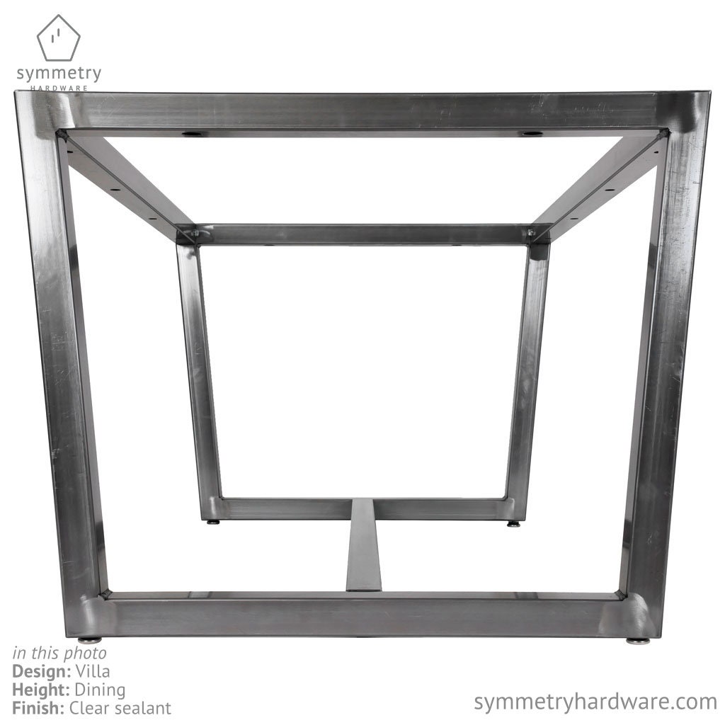 The 'villa' Full Frame Metal Table Base: MATTE BLACK, Steel Dining or ...