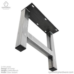 The 'h-frame' Metal Table Legs, Industrial Coffee, Dining or Bar Steel ...