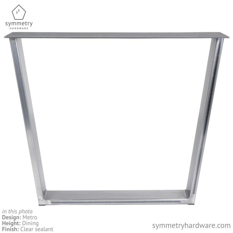 The 'metro' Metal Table Leg: MATTE BLACK, Dining Coffee or Bar Table ...