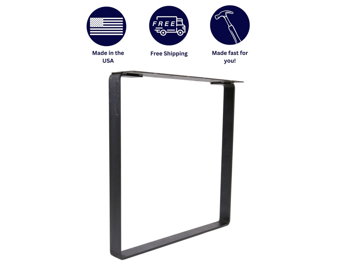 The 'big 90' Flat Bar Steel Table Leg: MATTE BLACK Powder Coat, Coffee ...