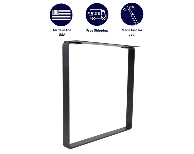The 'big 90' Flat Bar Steel Table Leg: MATTE BLACK Powder Coat, Coffee ...