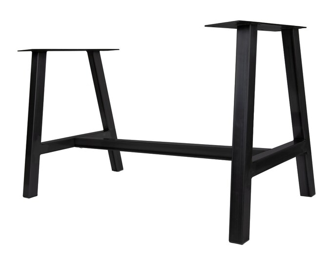 The 'alpine' Metal Table Base: MATTE BLACK, Steel Dining or Bar Table ...