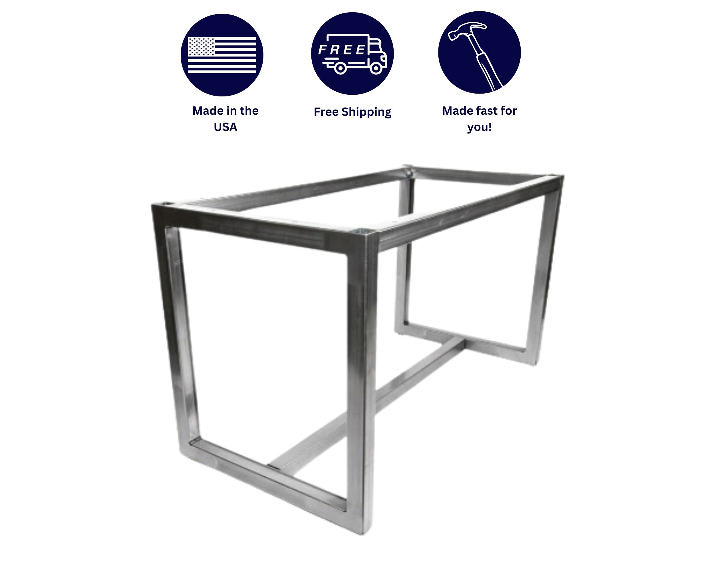 The 'zephyr' Full Frame Metal Table Base, Bar or Dining Height Steel ...
