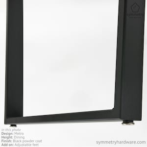 The 'metro' Metal Table Leg: MATTE BLACK, Dining Coffee or Bar Table ...