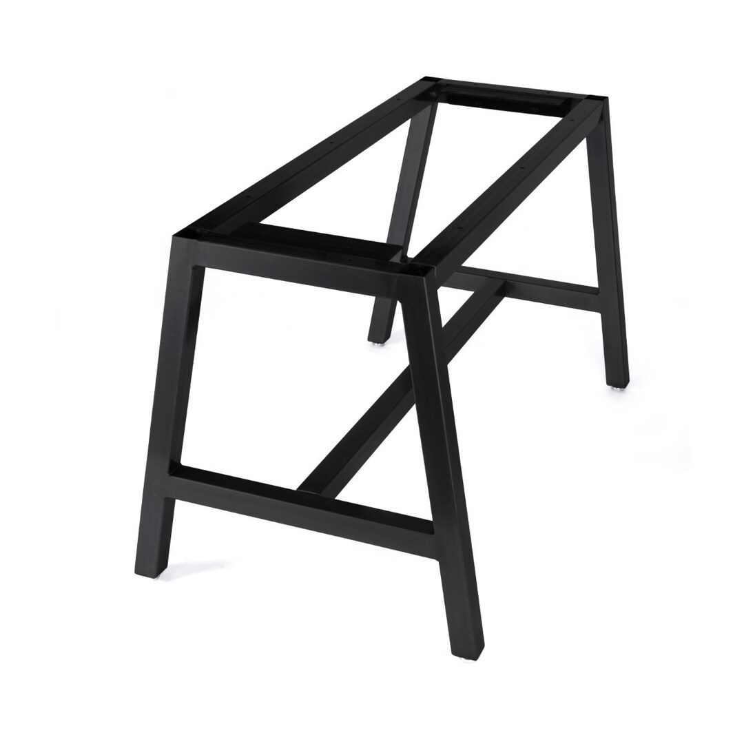 The 'cascade' Full Frame Metal Table Base: MATTE BLACK, Steel Table ...