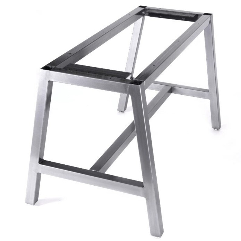 The 'cascade' Full Frame Metal Table Base: MATTE BLACK, Steel Table ...
