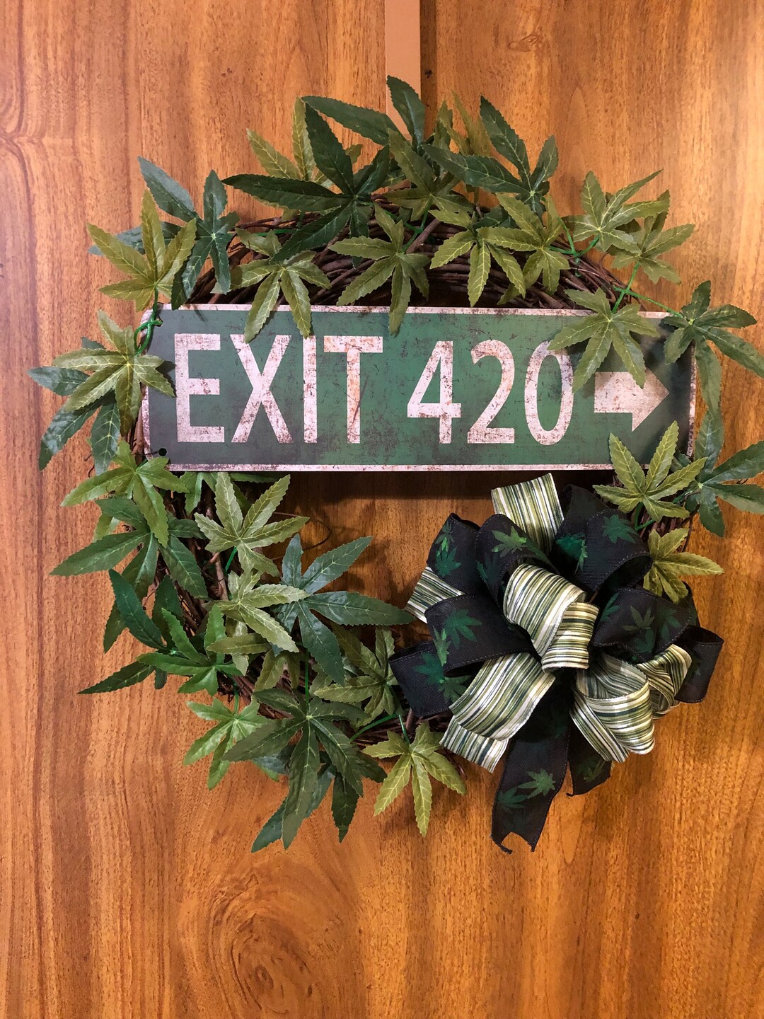 Weed Marijuana Cannabis Exit 420 Wreath - Etsy