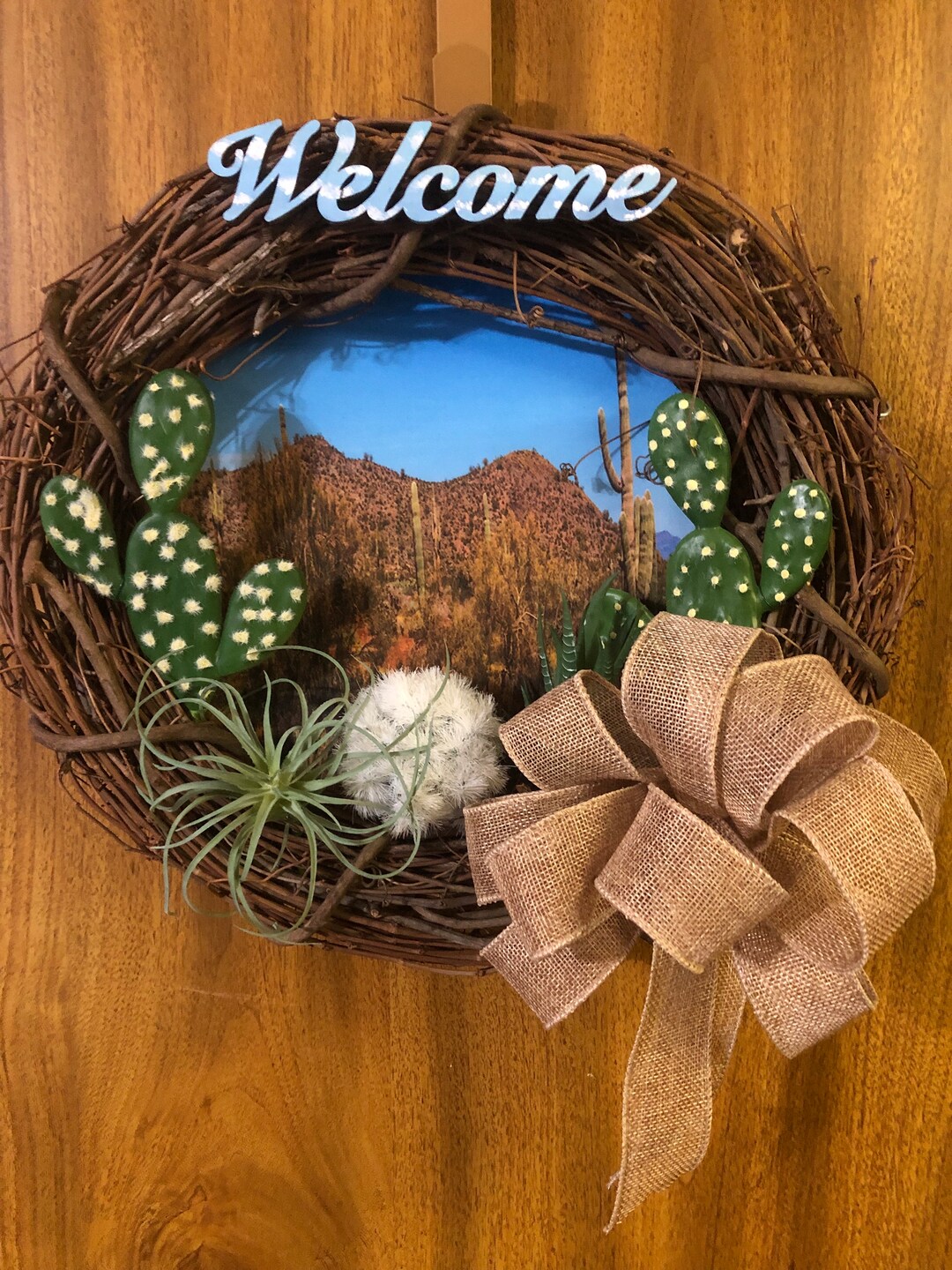 Cactus Wreath, Southwest Wreath, Succulent Wreath - Etsy
