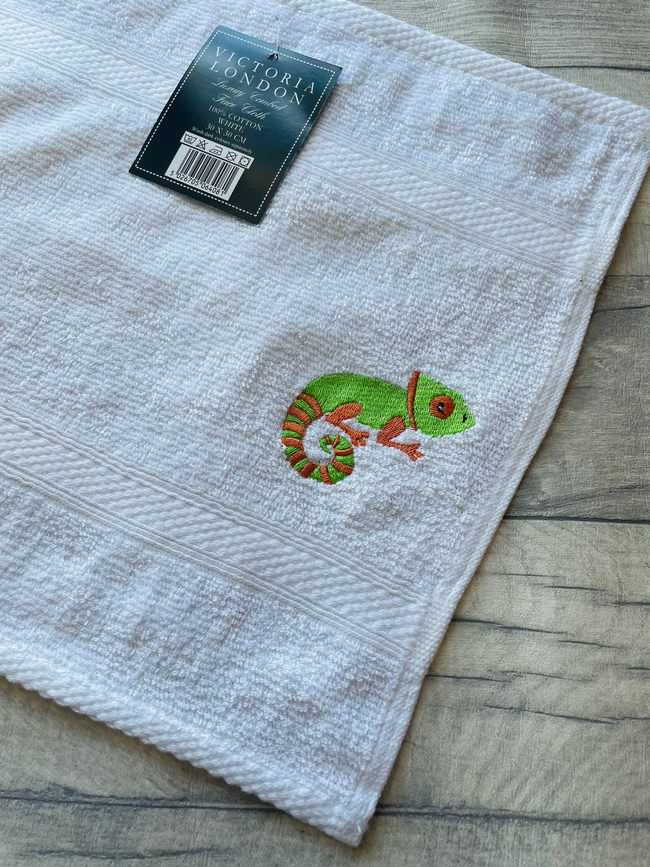 Embroidered Flannel Chameleon Design Machine Embroidered - Etsy UK
