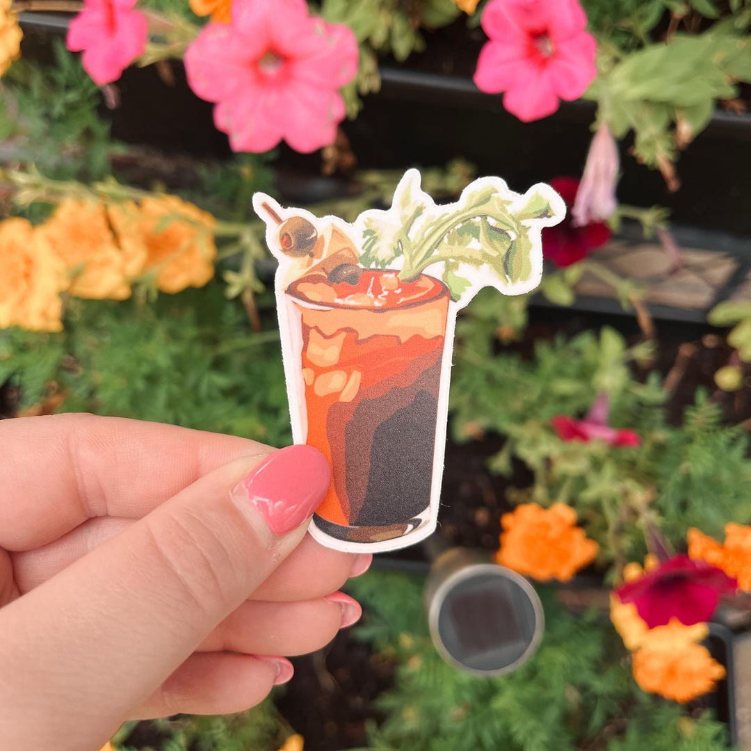 Bloody Mary Sticker, Vinyl Sticker, Waterproof, Water Bottle Sticker ...