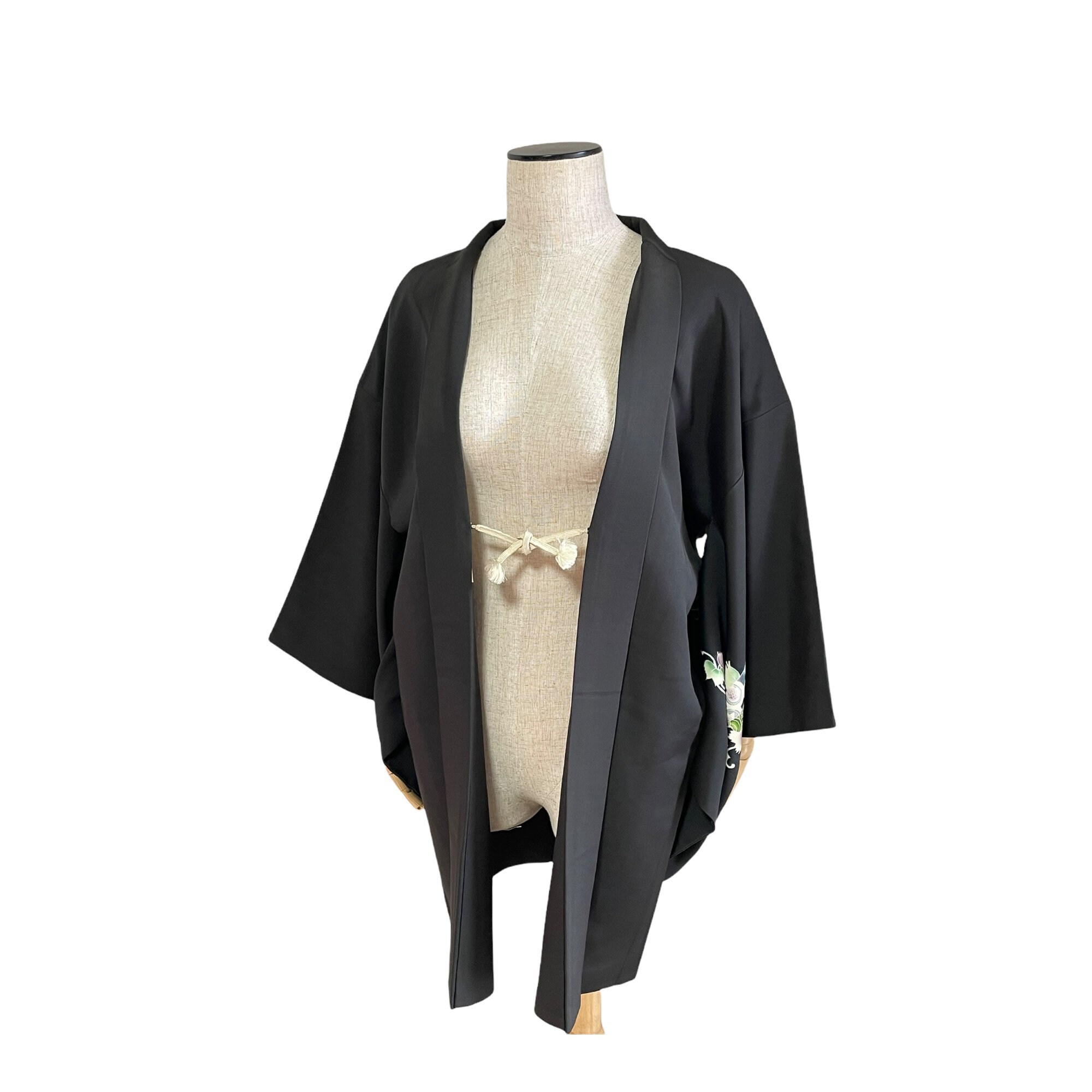 Black Haori Haori Jacket Japanese Haori Boho Kimono Hori | Etsy