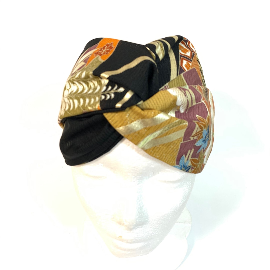 Kimono Silk Turban Headband: Japanese Hair Accessory - Etsy