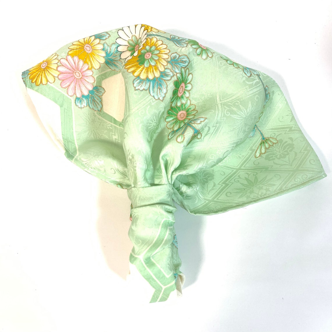 Japanese Hair Band, Hurisode Head Turban, Hair Band, Headband,mint ...