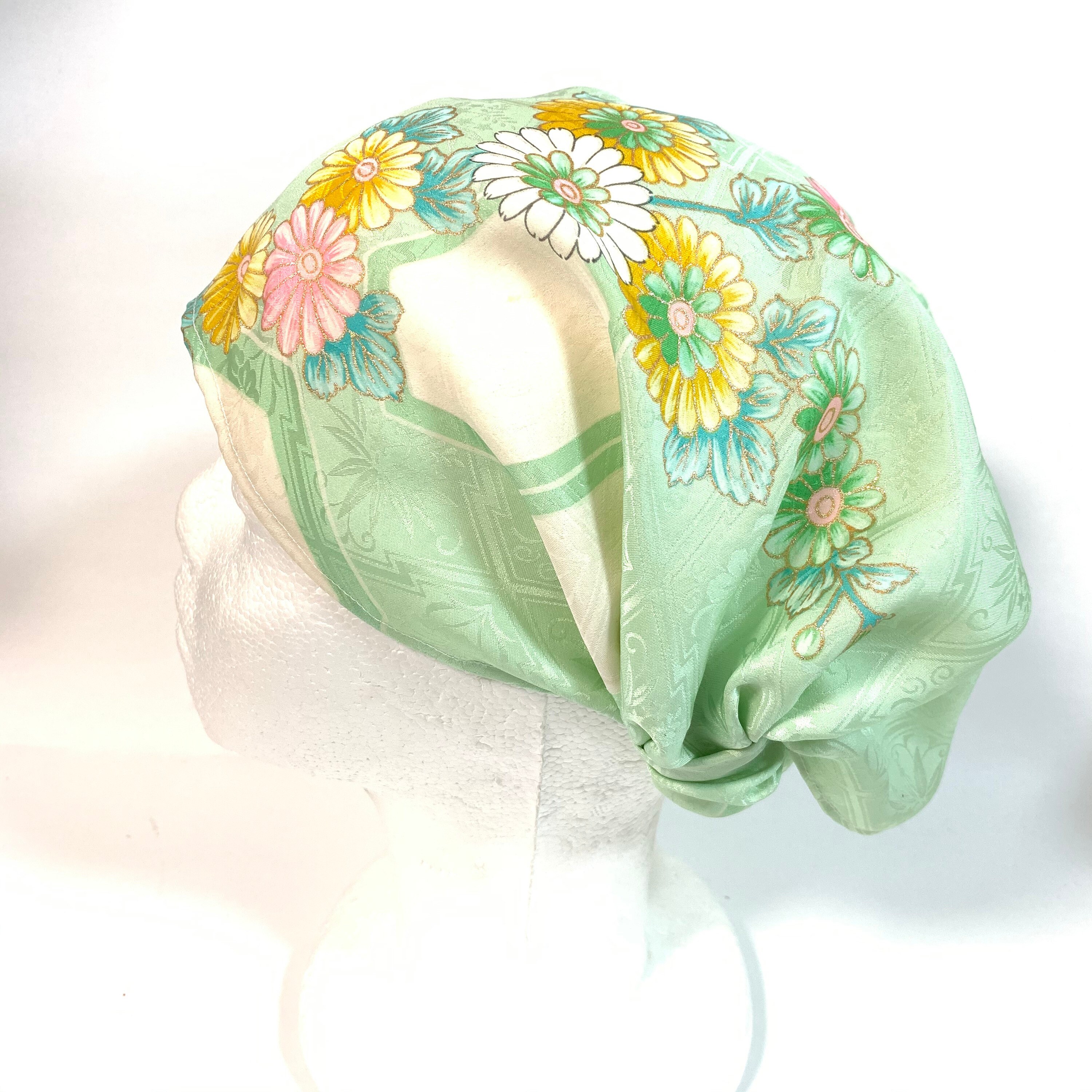 Japanese Hair Band, Hurisode Head Turban, Hair Band, Headband,mint ...