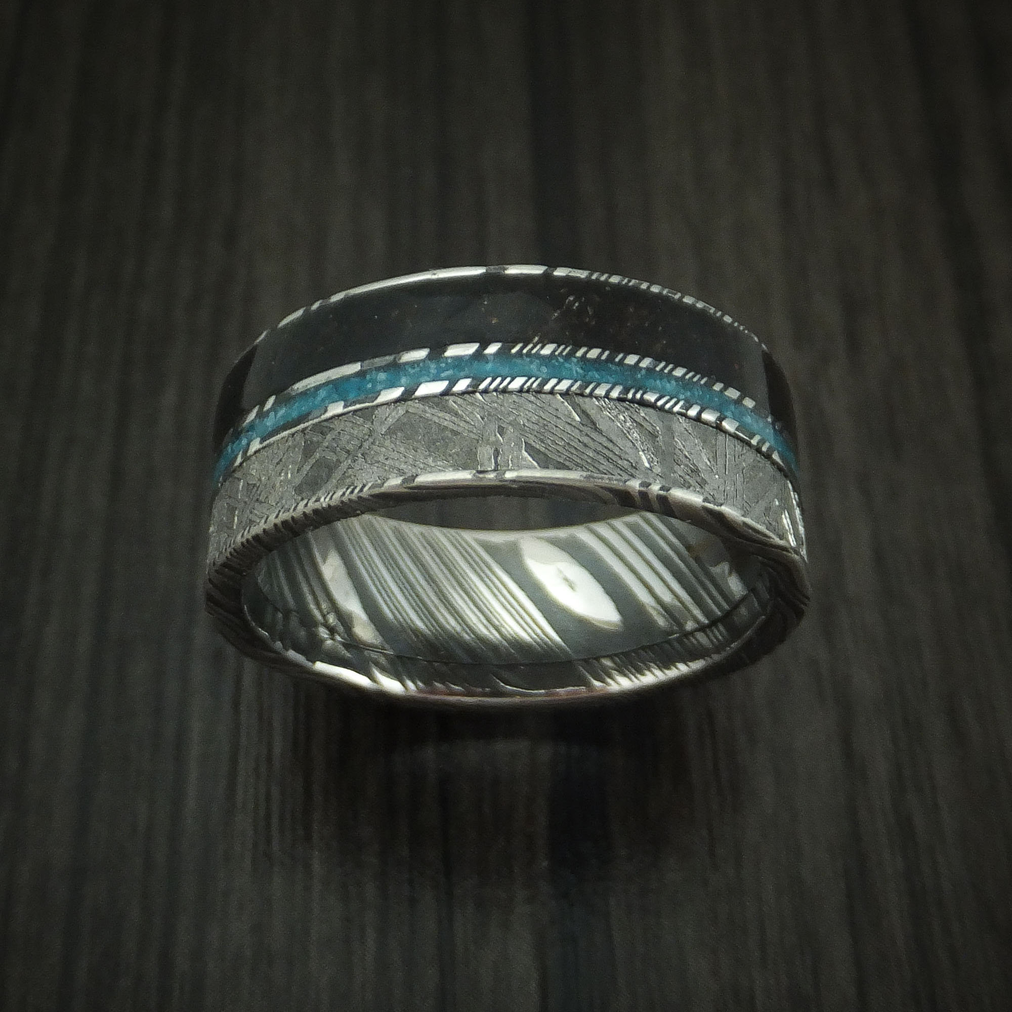 Kuro Damascus Steel Black Dinosaur Bone and Gibeon Meteorite | Etsy