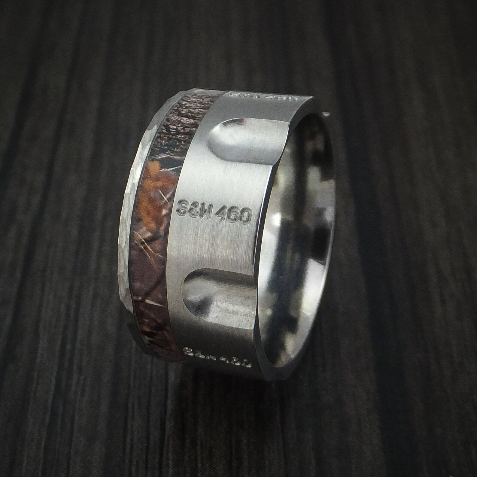 Titanium Revolver Ring With King's Woodland Camo Inlay and - Etsy
