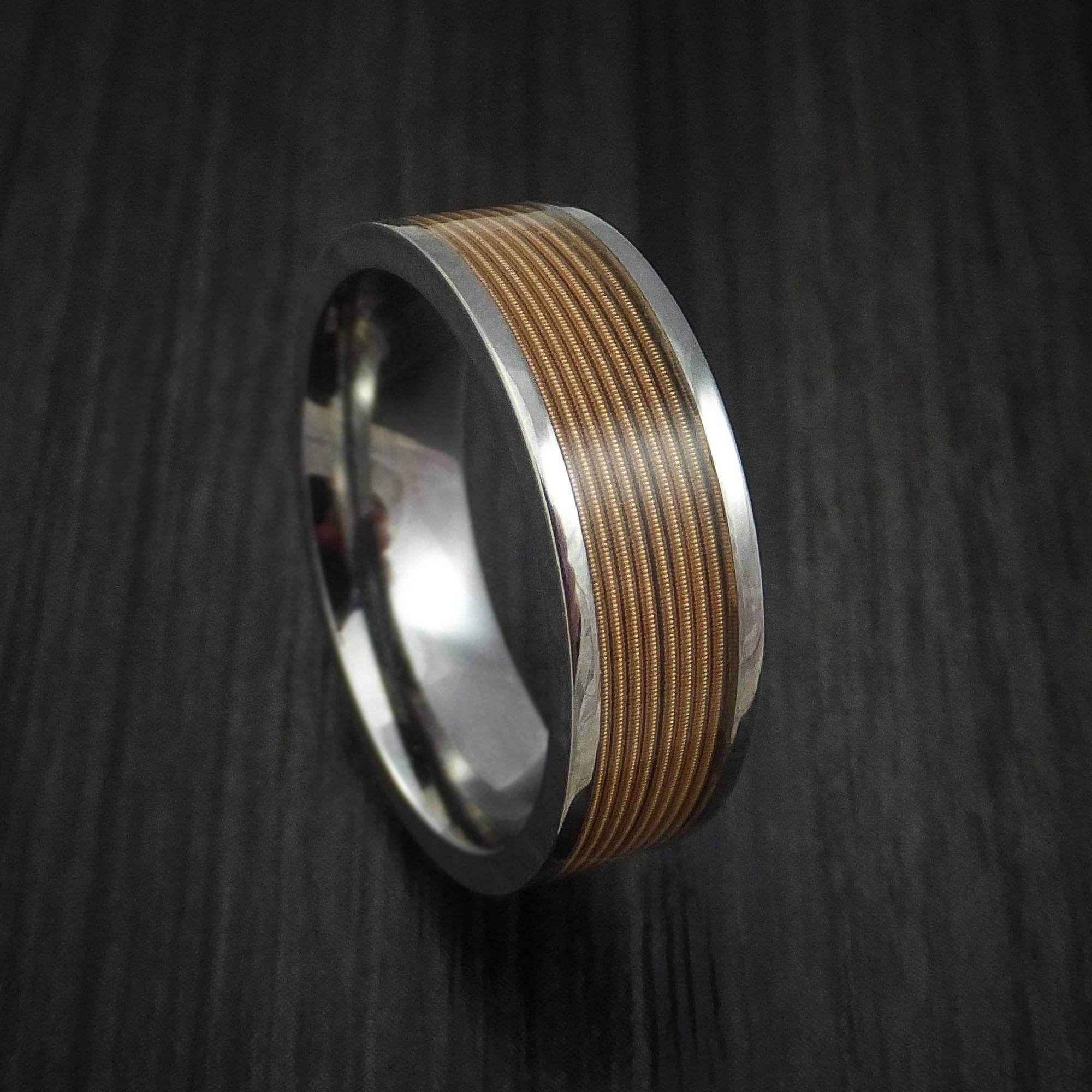 Titanium Guitar String Ring Custom Made Band | Etsy
