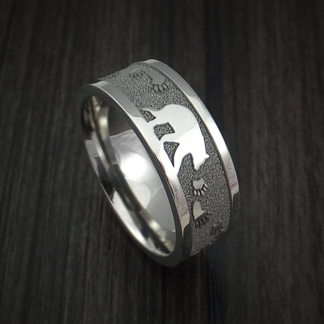 Titanium Bear Paw Ring Custom Made Hunter Band - Etsy