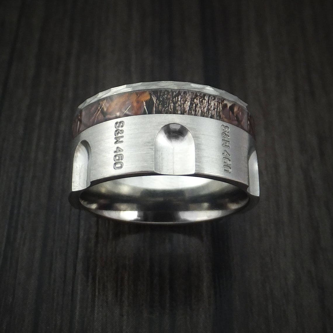 Titanium Revolver Ring With King's Woodland Camo Inlay and - Etsy