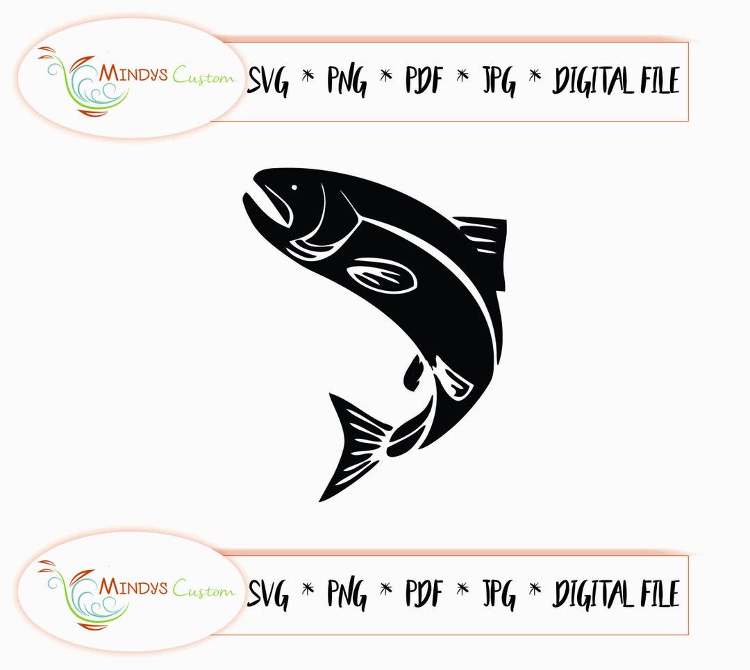 Trout SVG Fish Fishing File Trout Cut File Guy Cutting Father - Etsy
