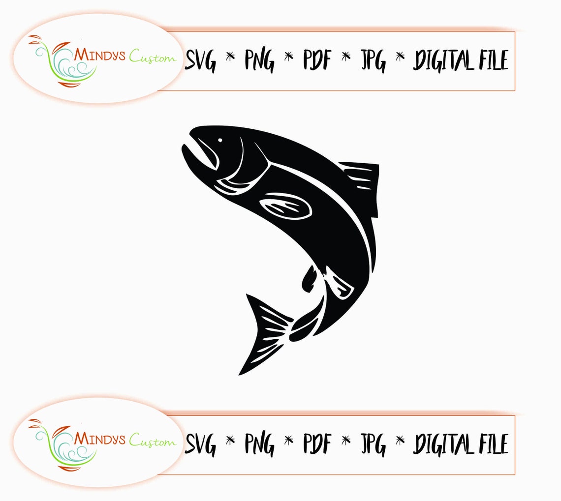 Trout SVG Fish Fishing File Trout Cut File Guy Cutting Father - Etsy