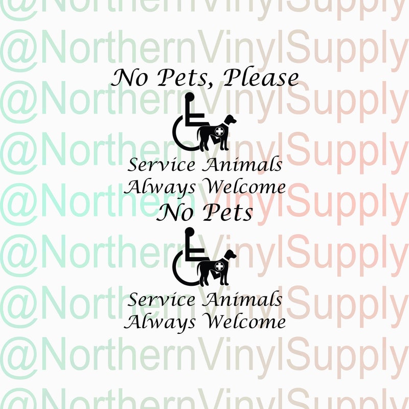 Service Animals Sign - Etsy