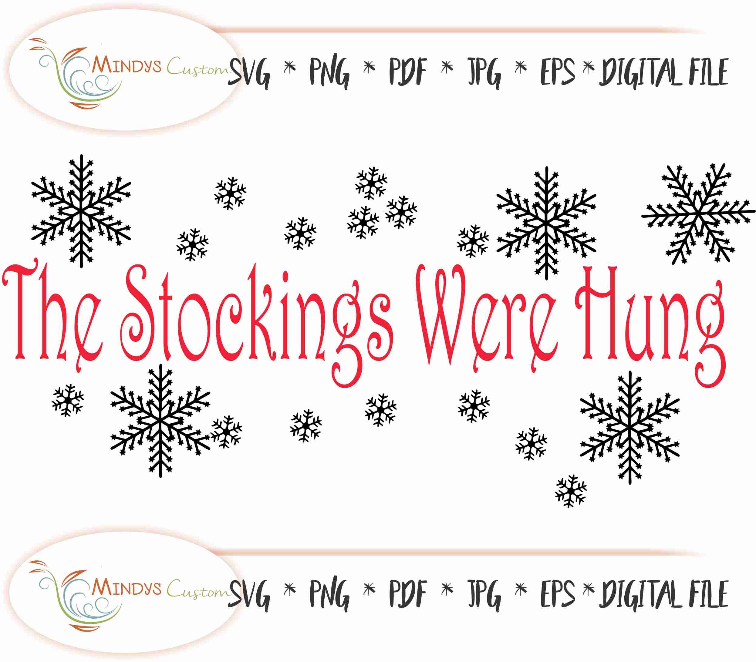 The Stockings Were Hung SVG Printable the Stockings Were Hung - Etsy