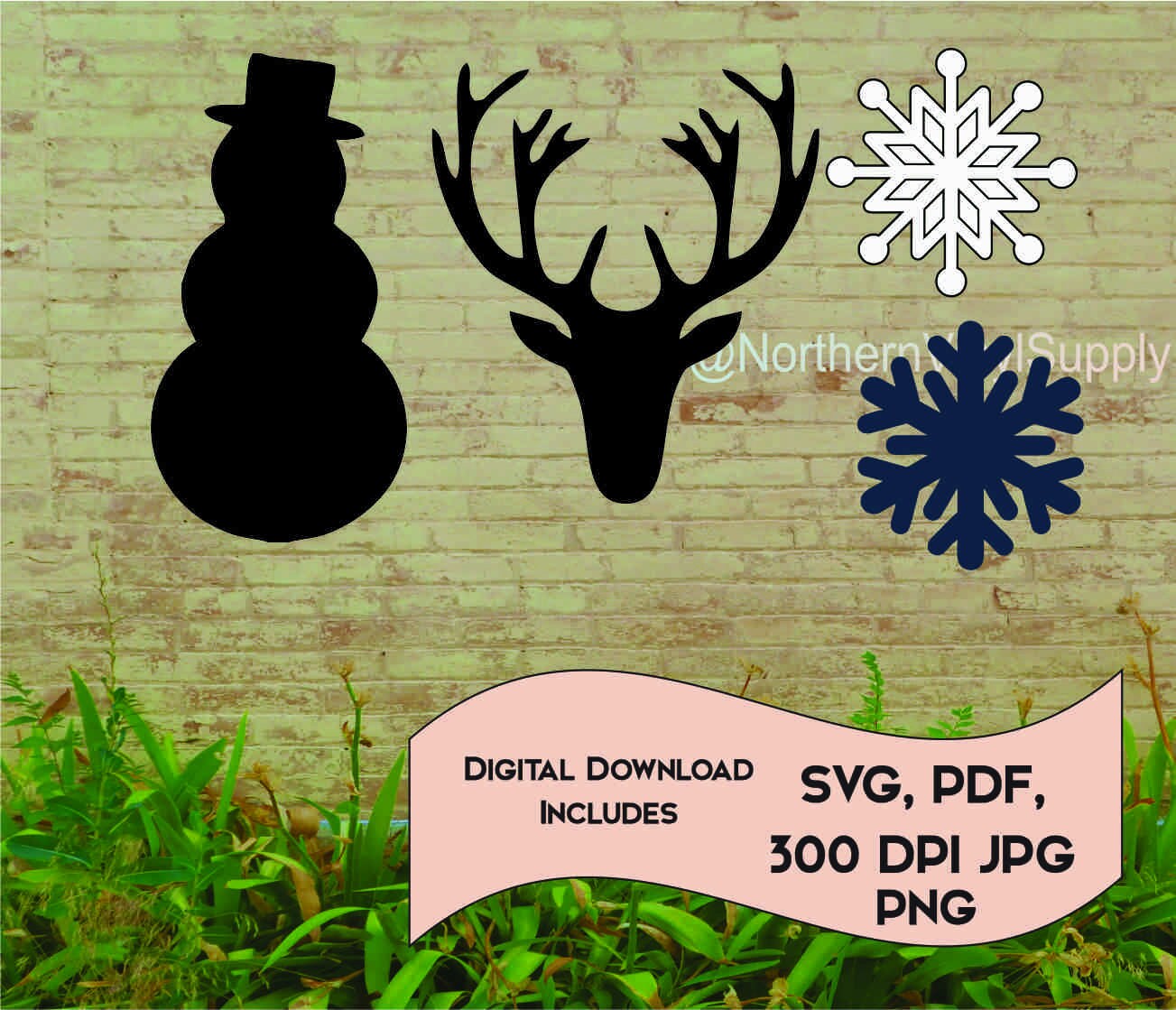 Christmas Shapes SVG Snowman Svg Easy Shapes Snowflake Svg - Etsy