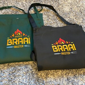 Braai Master and Mini Braai Master Apron Set . BBQ Aprons. South ...