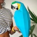 Macaw (blue-and-yellow) - Low Poly, Papercraft Sculpture, Digital ...
