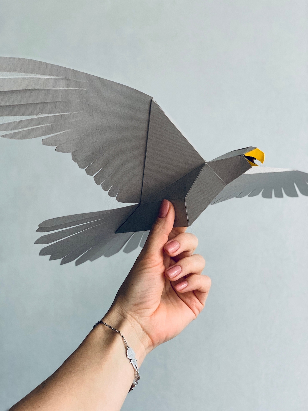 Hawk - Make Your Own Low Poly Bird on Fly, Geometric Bird, Paper ...