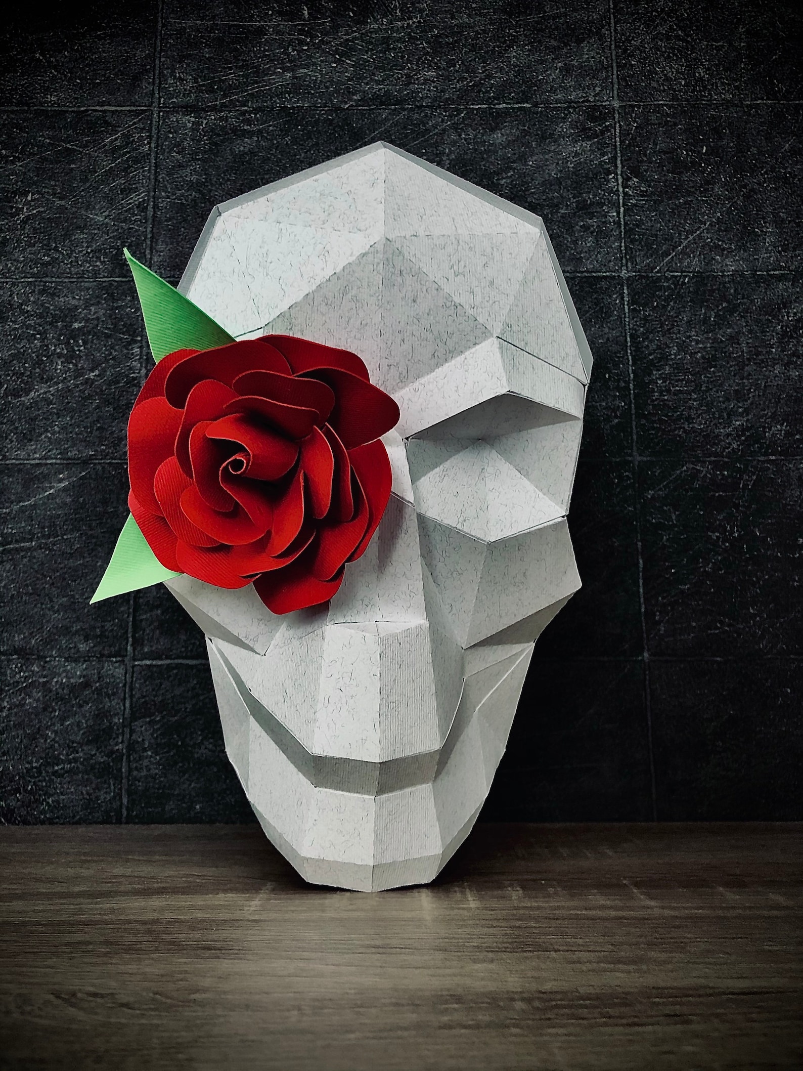 Skull Low Poly Papercraft 3d Model PDF Template - Etsy