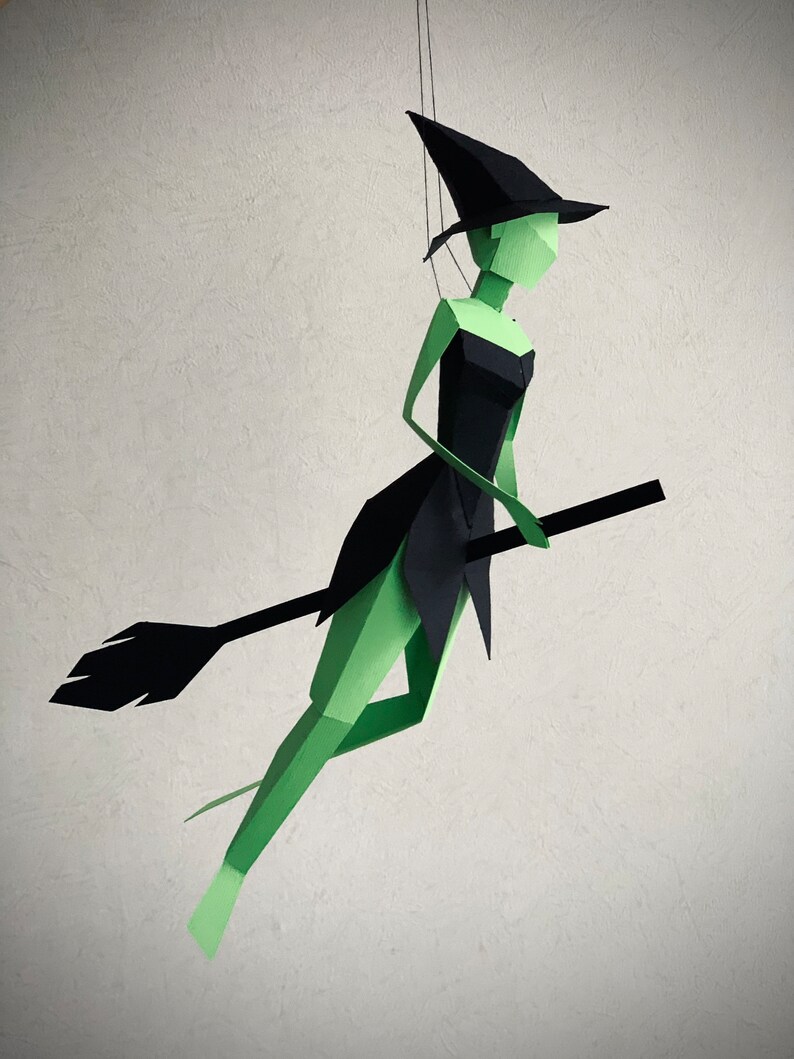 Witch - Make Your Own Low-poly 3d Wall Decor, Papercraft Doll, Digital ...